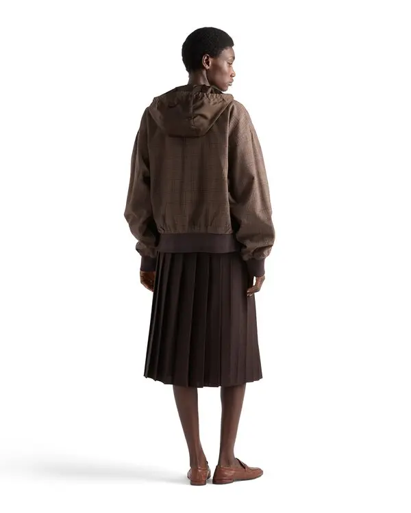 Prada Pleated Midi Skirt - Brown