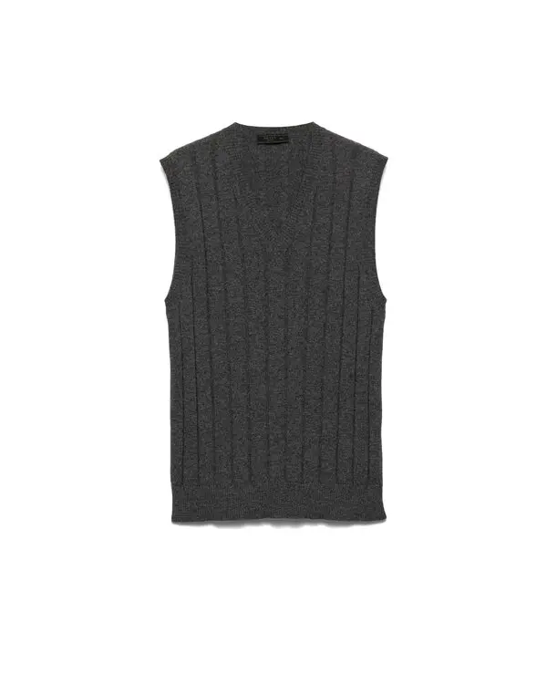 Prada Cashmere V-neck Vest