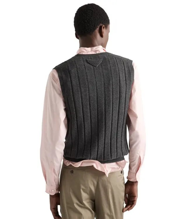 Prada Cashmere V-neck Vest