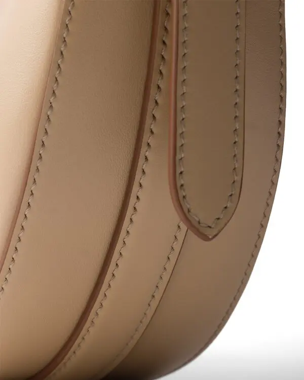 Prada Arqué Mini Leather Shoulder Bag - Neutral