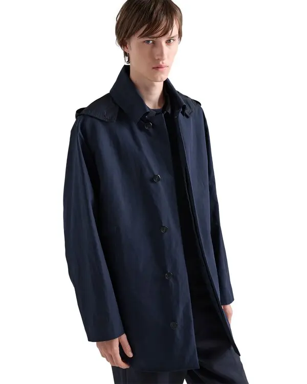Prada Hooded Cotton Coat