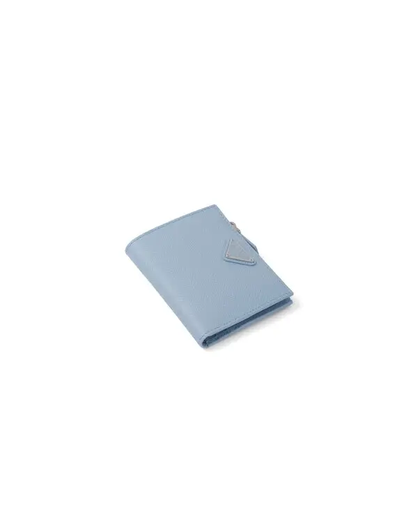 Prada Small Saffiano Leather Wallet - Light Blue