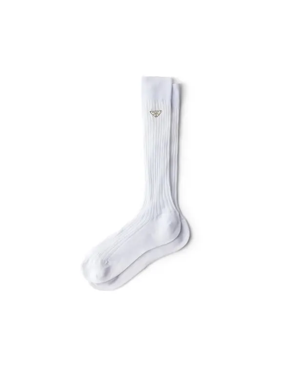 Prada Cotton Socks - White