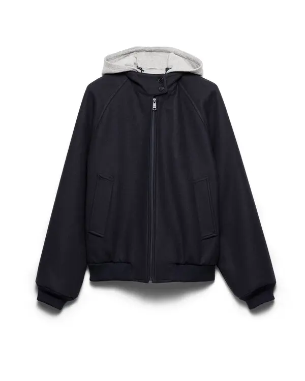 Prada Cloth And Cotton Fleece Jacket