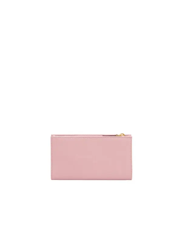 Prada Large Saffiano Leather Wallet - Pink