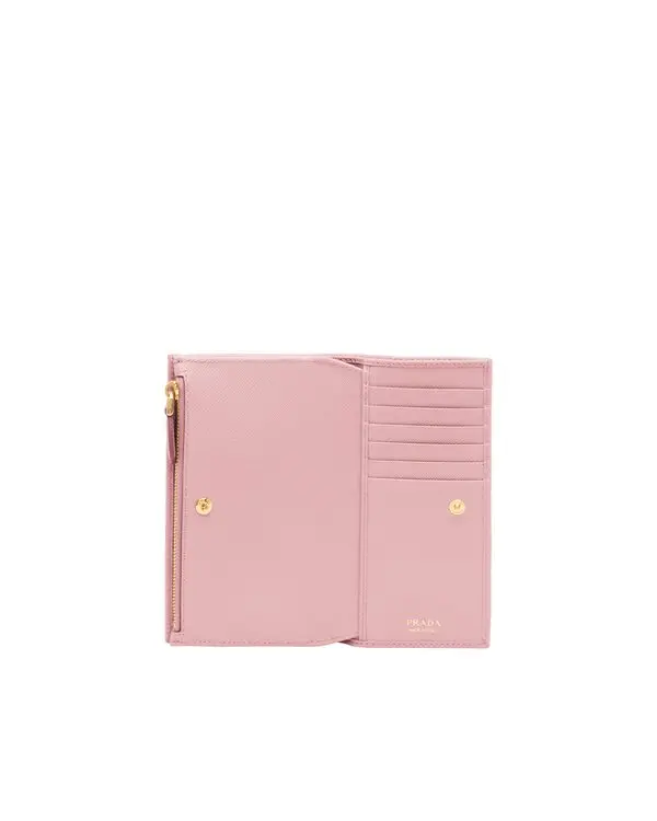 Prada Large Saffiano Leather Wallet - Pink