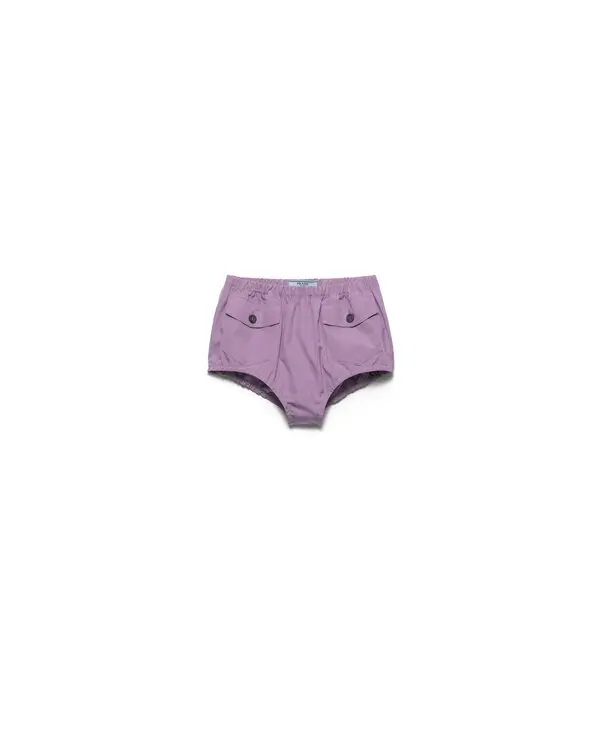 Prada Poplin Shorts - Purple