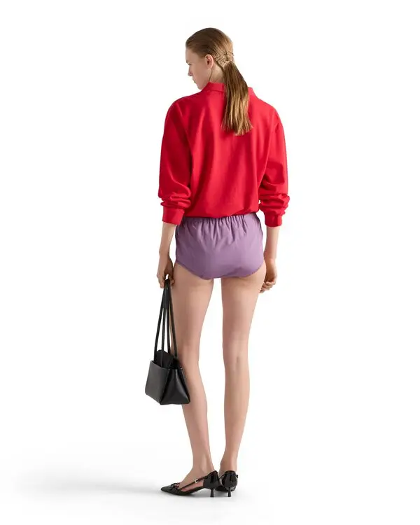 Prada Poplin Shorts - Purple