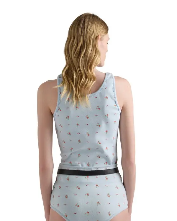 Prada Floral Print Elasticized Cotton Panties