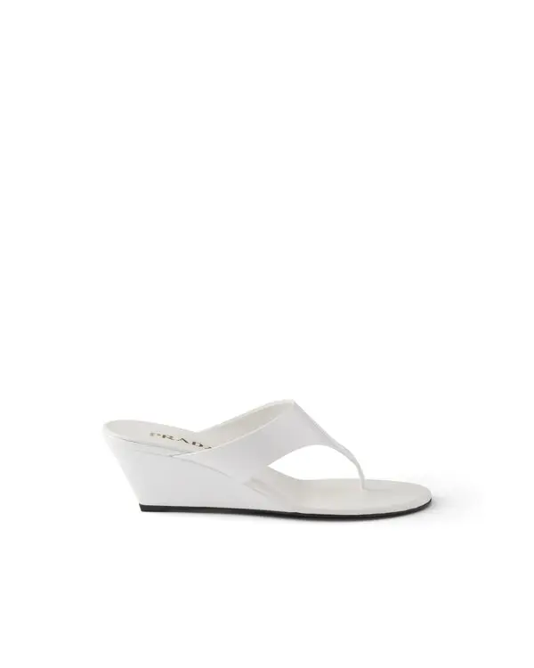 Prada Patent Leather Thong Sandals