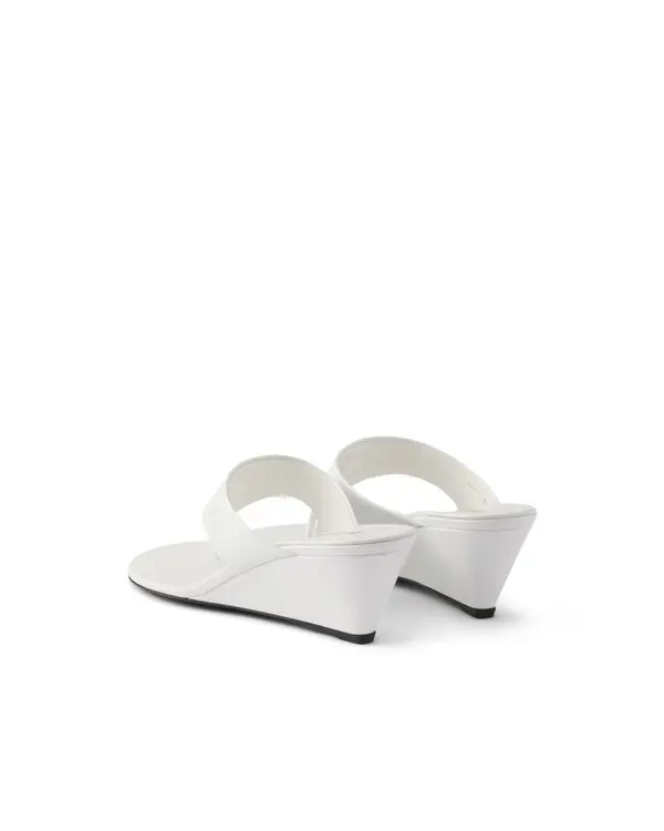 Prada Patent Leather Thong Sandals