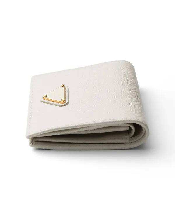 Prada Small Saffiano Leather Wallet - Neutral