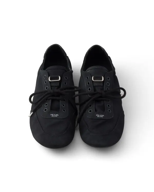 Prada Collapse Canvas Sneakers - Black