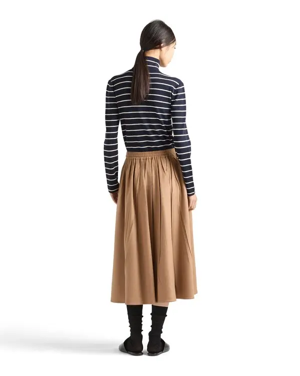 Prada Midi Circle Skirt - Brown