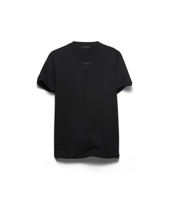 Prada Shapeable Cotton T-shirt - Black