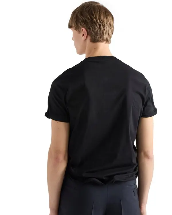 Prada Shapeable Cotton T-shirt - Black