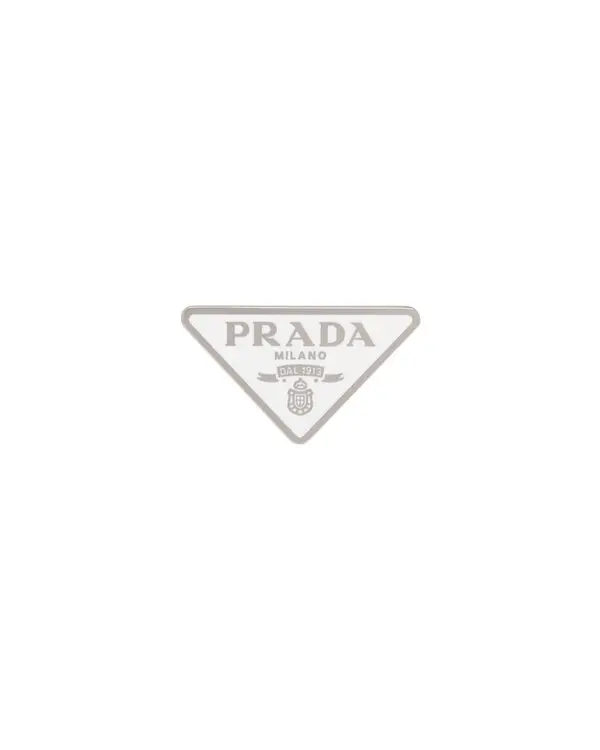 Prada Symbole Single Right Earring - White