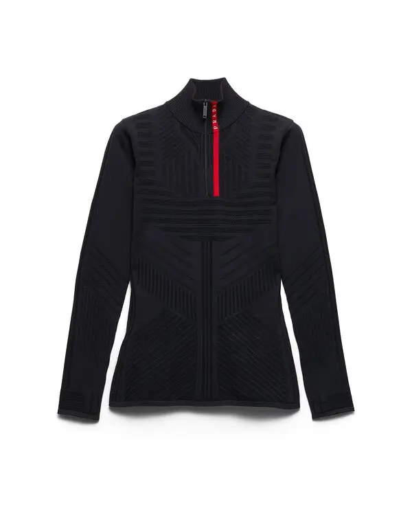 Prada Re-nylon Turtleneck Sweater - Black