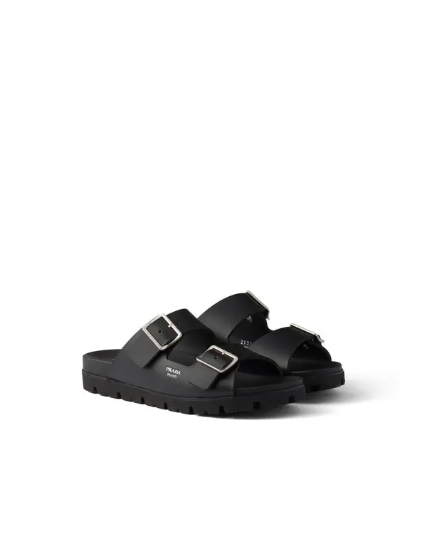 Prada Rubber Strap Sandals