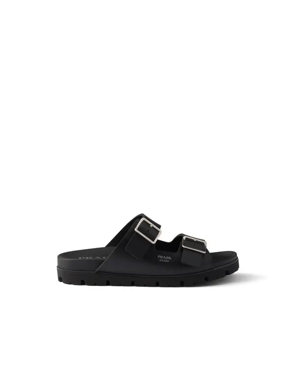 Prada Rubber Strap Sandals