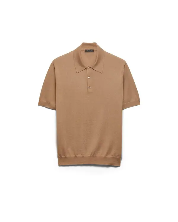 Prada Cashmere And Silk Polo Shirt