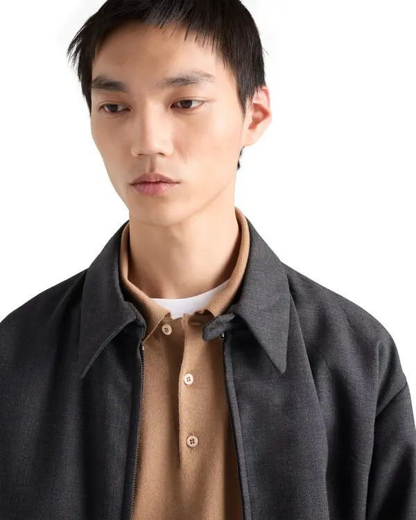 Prada Cashmere And Silk Polo Shirt