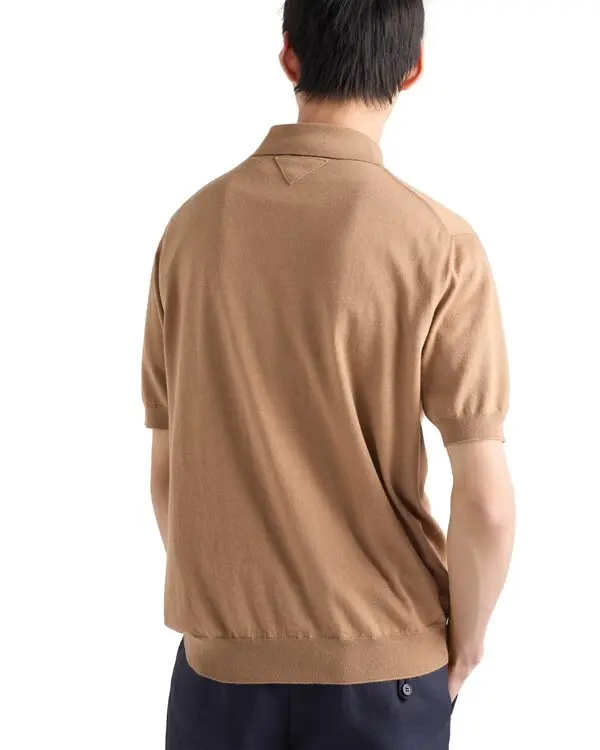 Prada Cashmere And Silk Polo Shirt