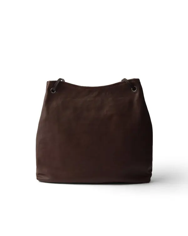 Prada Route Large Leather Bag - Brown