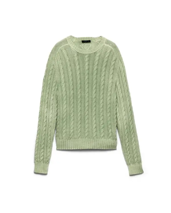 Prada Wool And Cashmere Crew-neck Sweater