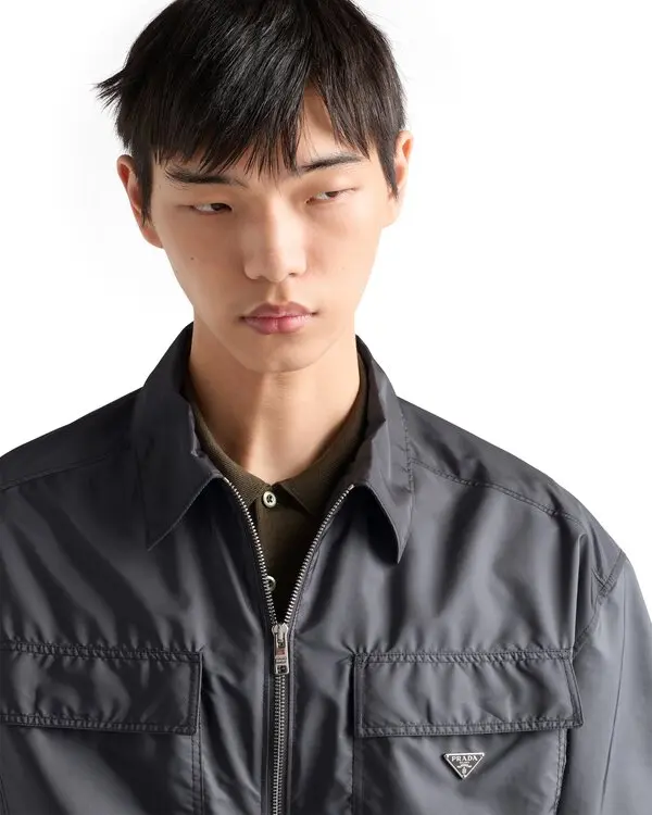 Prada Short-sleeved Light Re-nylon Shirt - Grey
