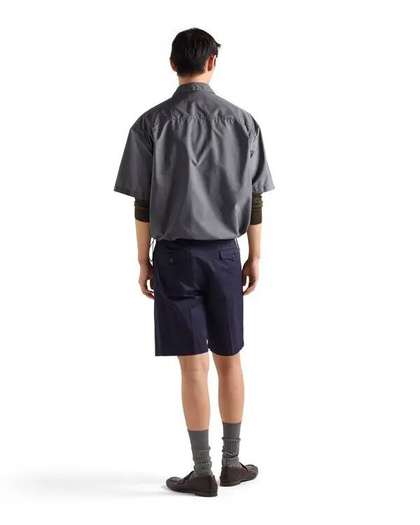 Prada Short-sleeved Light Re-nylon Shirt - Grey