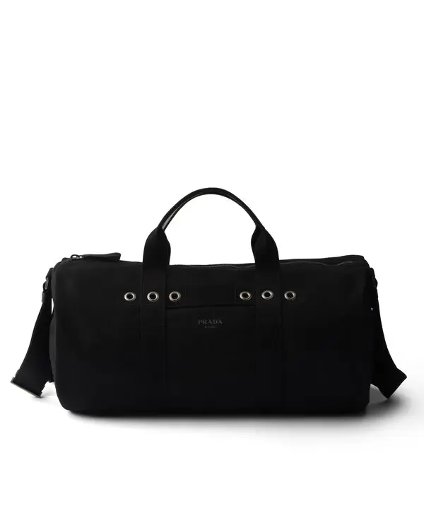 Prada Canvas Duffel Bag - Black