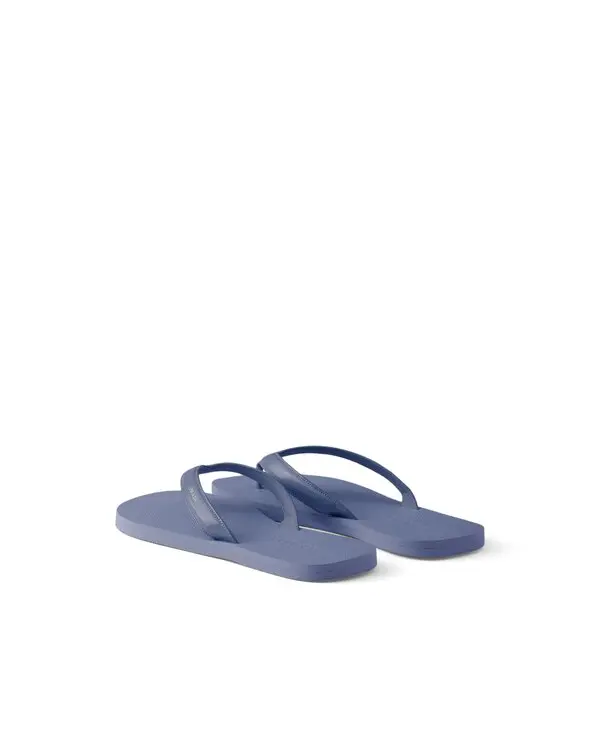Prada Brushed Leather Flip-flops - Blue