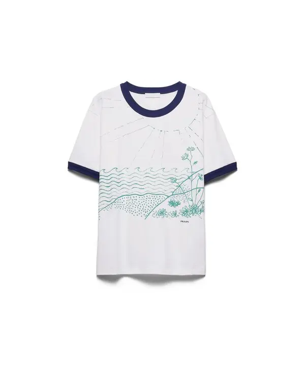 Prada Printed Cotton T-hirt