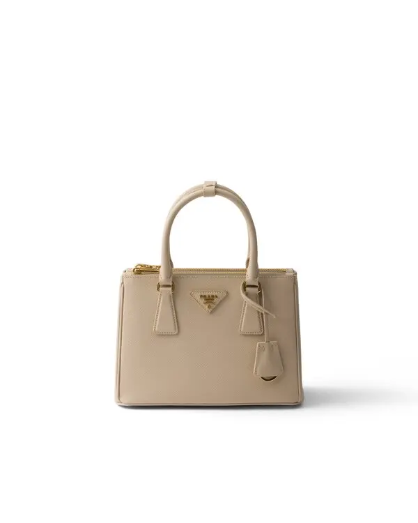 Prada Galleria Small Saffiano Leather Bag - Neutral