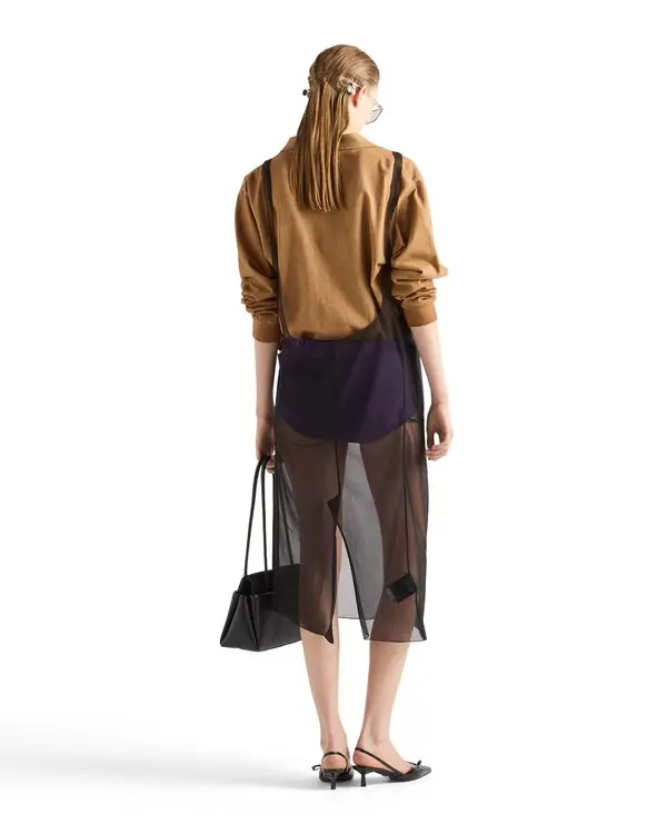 Prada Long-sleeved Cotton Piqué Polo Shirt - Neutral