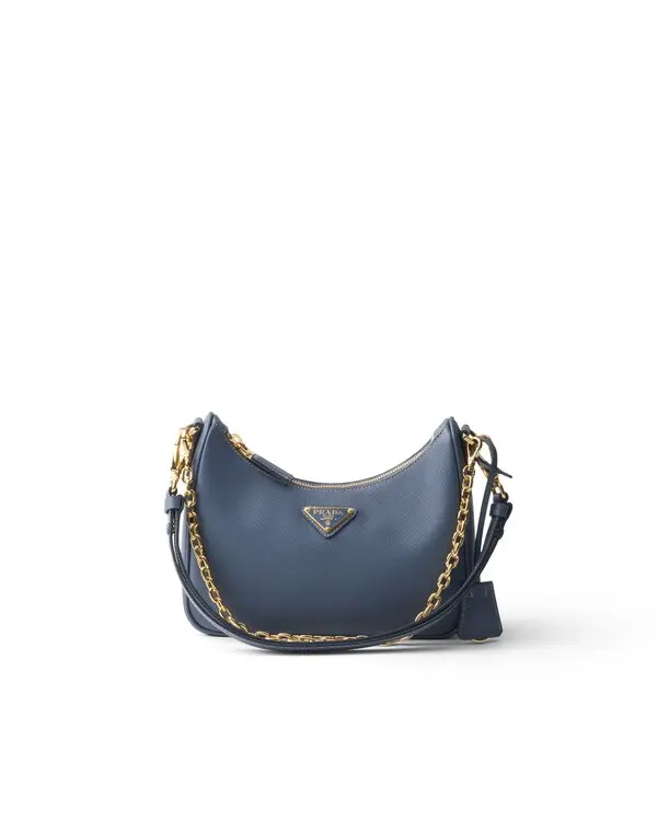Prada Re-edition Mini Saffiano Leather Bag - Blue