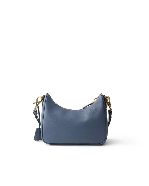 Prada Re-edition Mini Saffiano Leather Bag - Blue