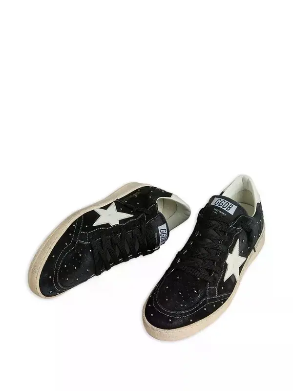 GOLDEN GOOSE Ball Star Suede Sneakers With Studs And Contrast Star Detail - Black