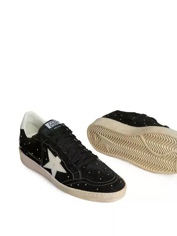 GOLDEN GOOSE Ball Star Suede Sneakers With Studs And Contrast Star Detail - Black