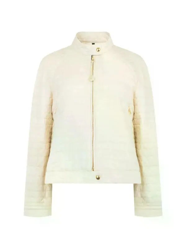 Moncler Aubrieta Geometric-quilted Puffer Jacket - Neutrals