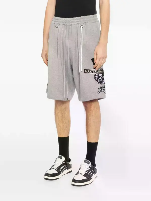 MASTERMIND WORLD Logo-appliqué Shorts - Grey