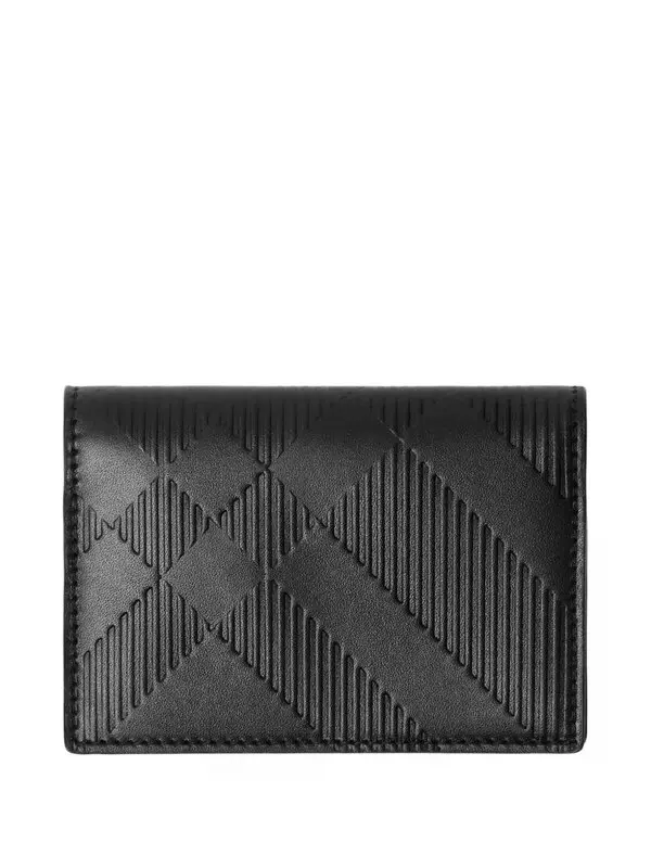 Burberry Embossed Check Card Case