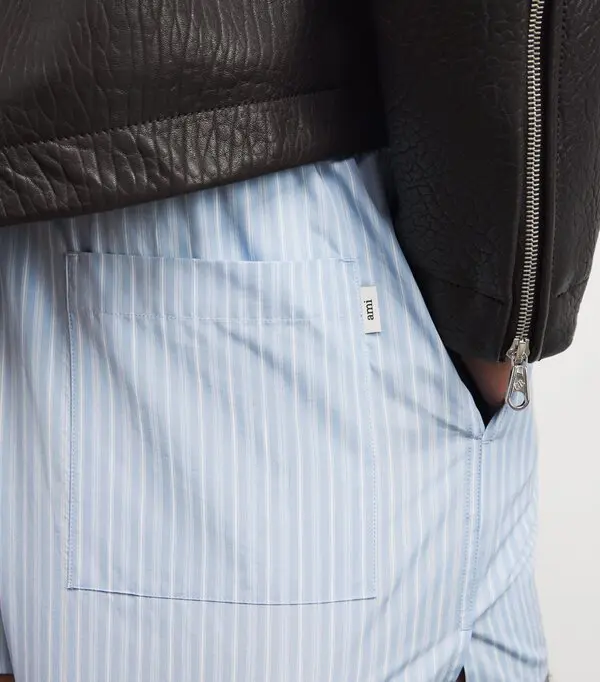 AMI Paris Cotton Stripe Shorts