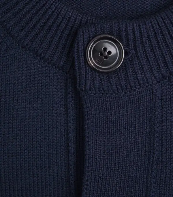 AMI Paris Wool-cotton De Coeur Cardigan