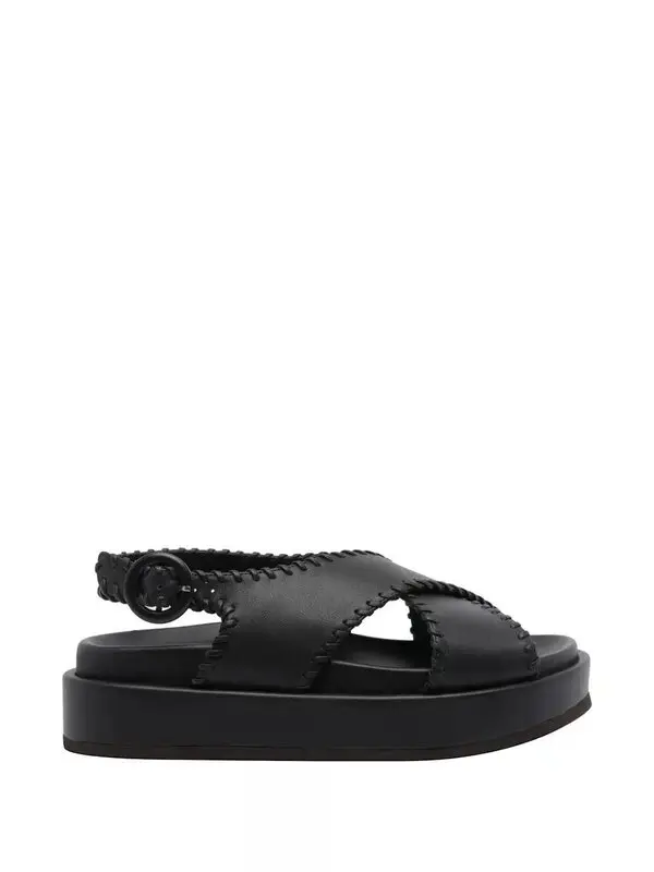 PALOMA BARCELO Open-toe Buckle-fastening Sandals - Black