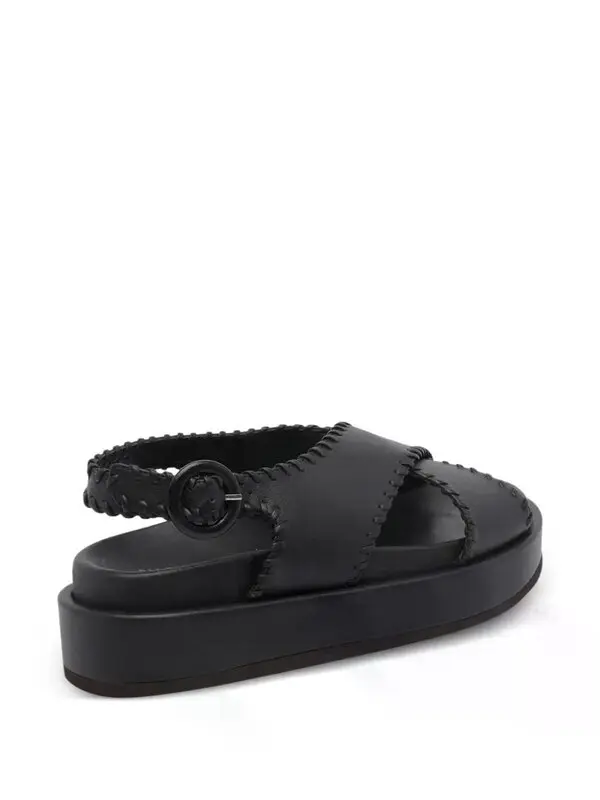 PALOMA BARCELO Open-toe Buckle-fastening Sandals - Black