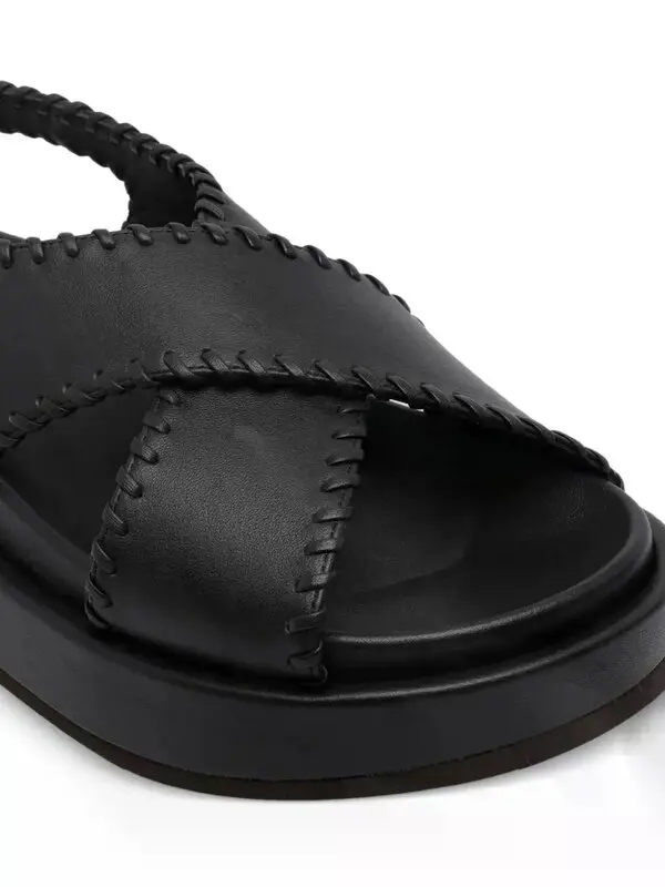 PALOMA BARCELO Open-toe Buckle-fastening Sandals - Black