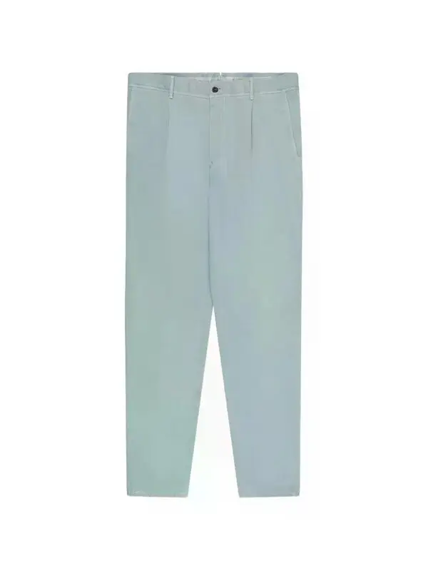 SLOWEAR Tapered Fit Cotton Trousers - Blue