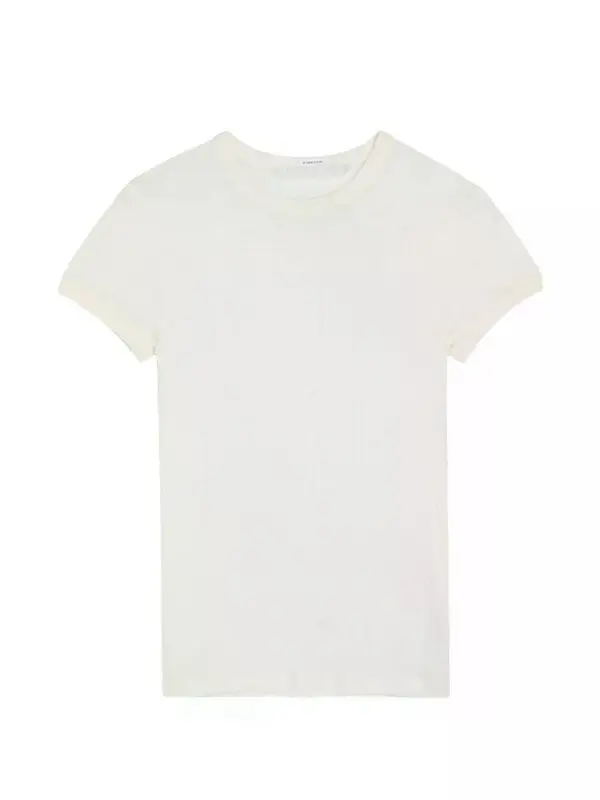 MOTHER Ribbed-knit T-shirt - White